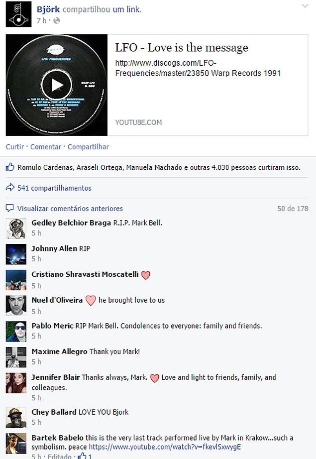 Mark Bell, produtor de Björk e Depeche Mode, tem morte confirmada - 13 ...