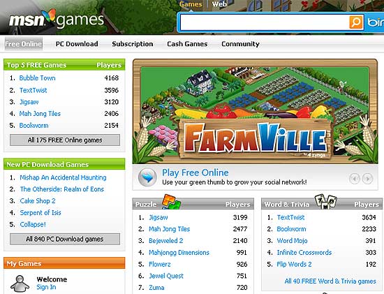 Game "FarmVille" ganha versão para site da Microsoft - 08/02/2010 - Tec ...
