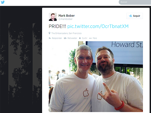 Tim Cook participa da Parada do Orgulho LGBT em San Francisco - 30/06 ...