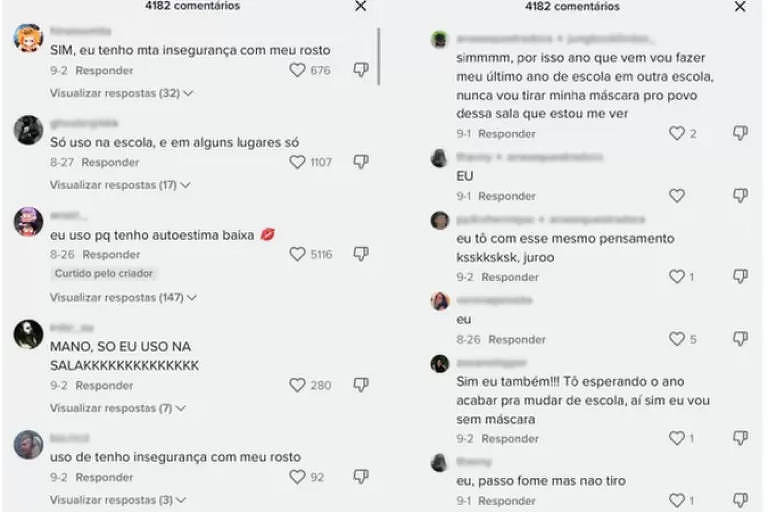Jovens Que Usam Máscara Por Vergonha De Mostrar O Rosto 06 12 2022