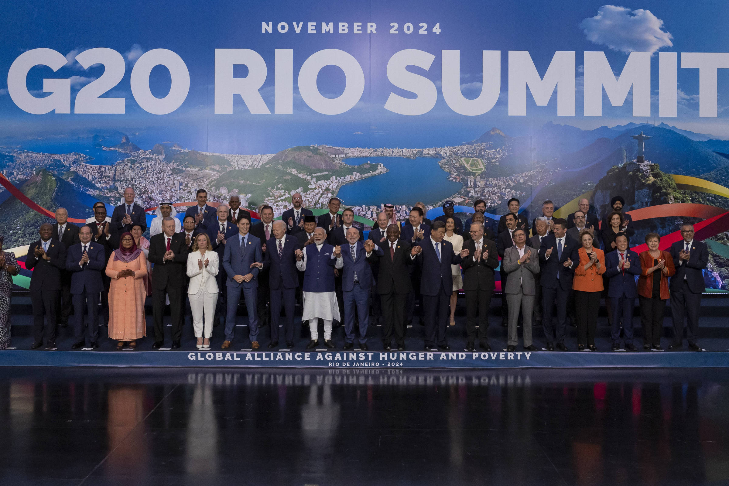 Líderes fazem nova foto do G20, com Biden e sem Milei - 19/11/2024 - Mundo - Folha